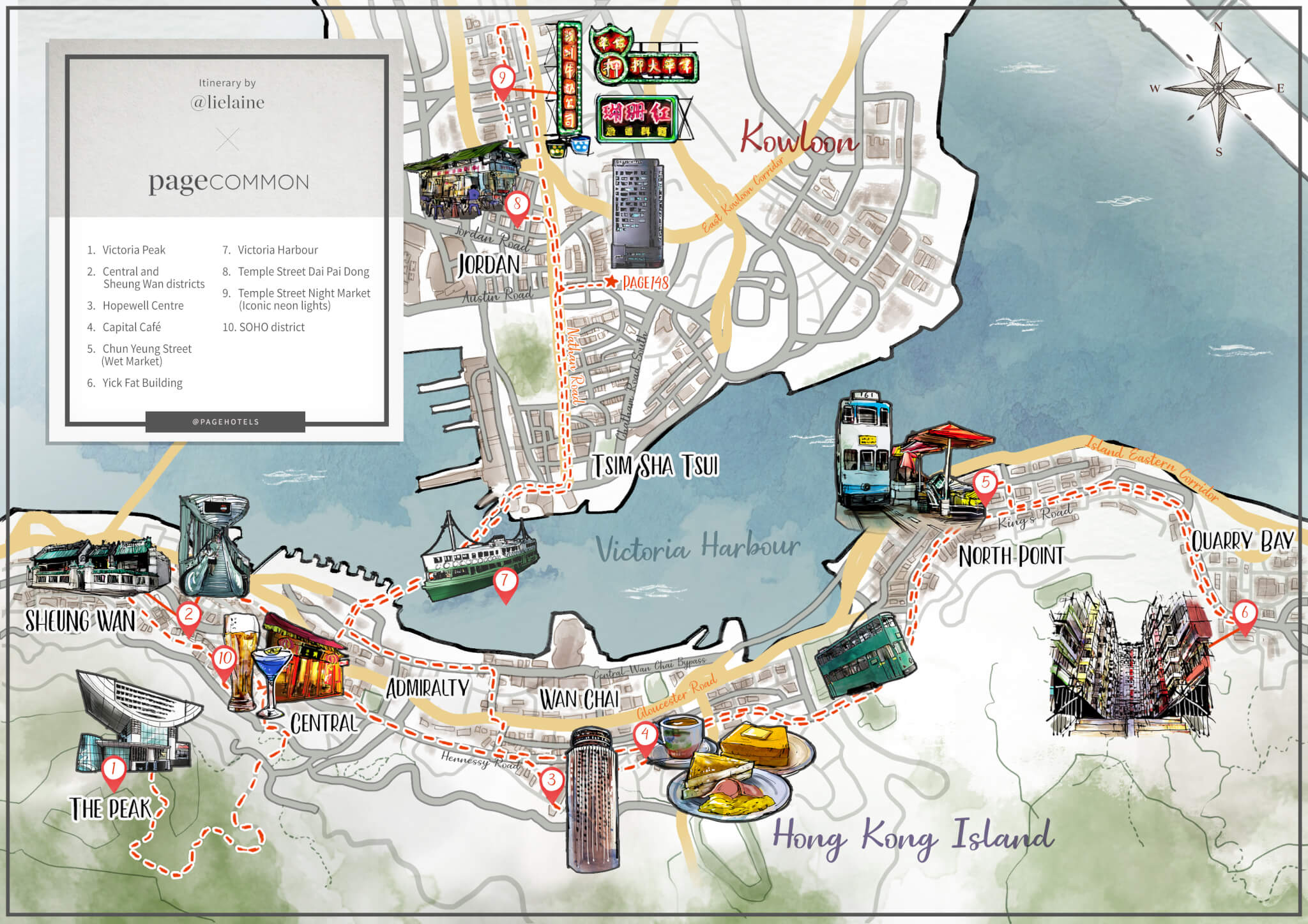 Map Series -Elaine’s Hong Kong Travel Itinerary – Page Common